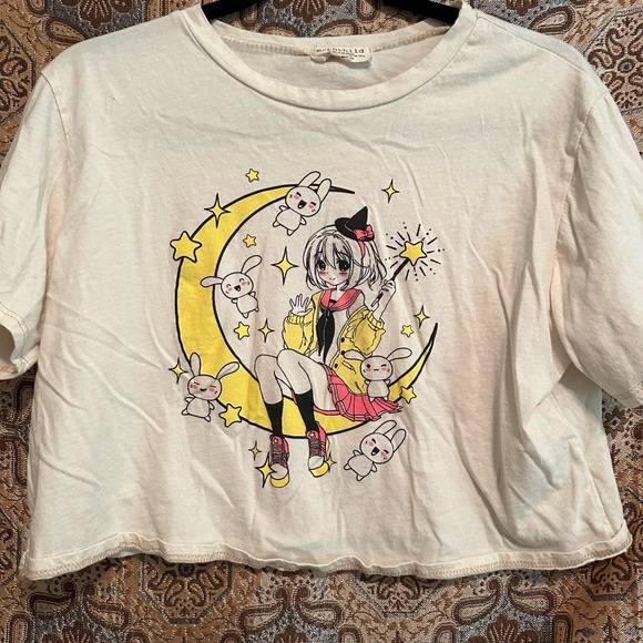 moonchild | Tops | Anime Girl Crop Top | Poshmark